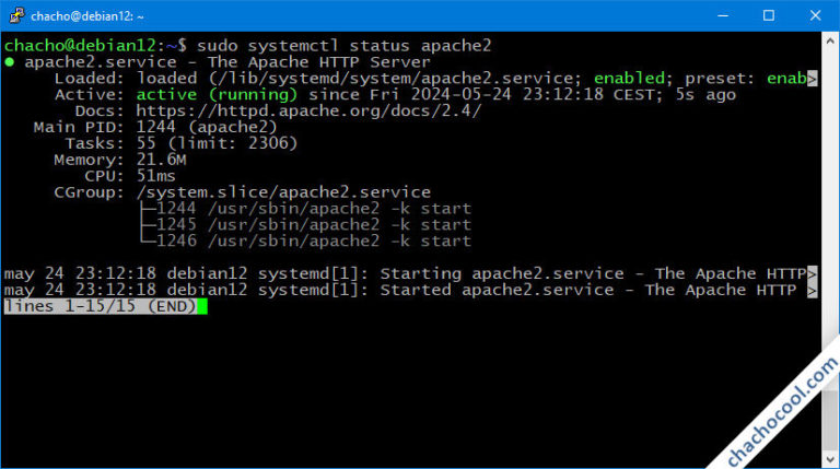 Cómo instalar Apache en Debian 12 Bookworm ️ [2024]